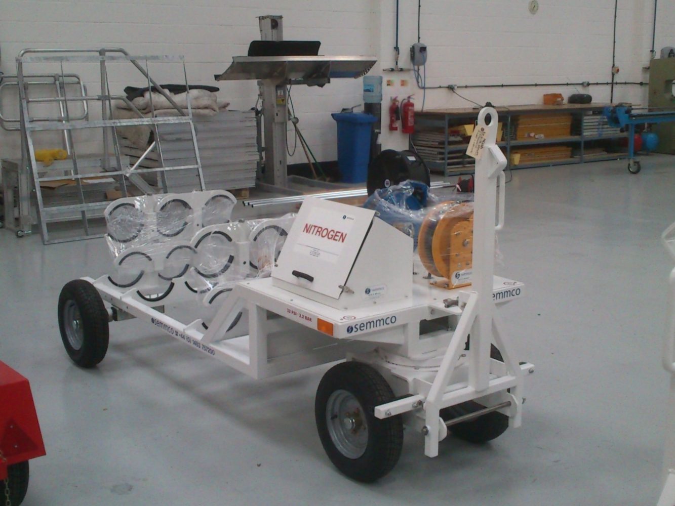 Nitrogen Trolley - 6 Cylinder Fixed (45L) - Semmco