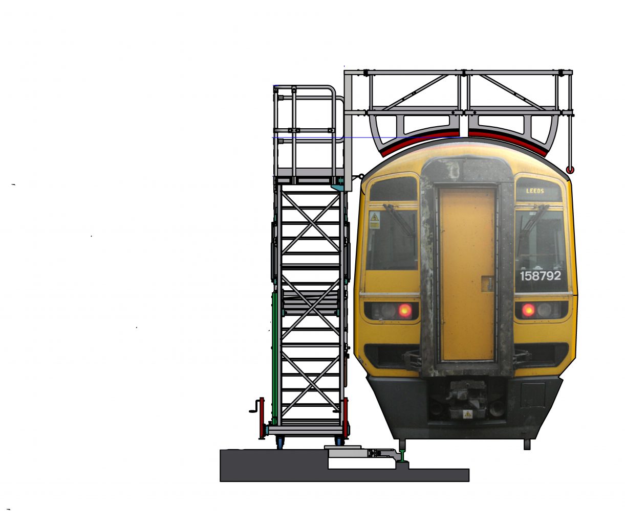Roof Rail Access Maintenance Platform H3.3m - Semmco